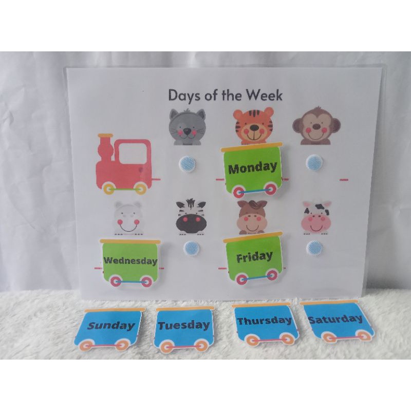 Days of the Week Busy Book Interactive Laminated Activities | Shopee ...