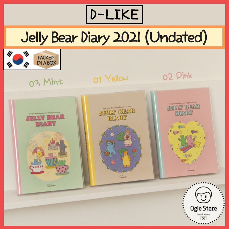 Diary 2021 Jelly Bear Undated Weekly Diary Korea Diary Scheduler ...