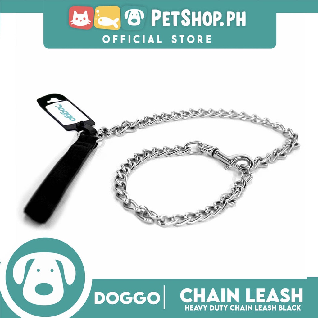 Doggo Heavy Duty Chain Leash (Black) 42 inches Leash Length for Your ...