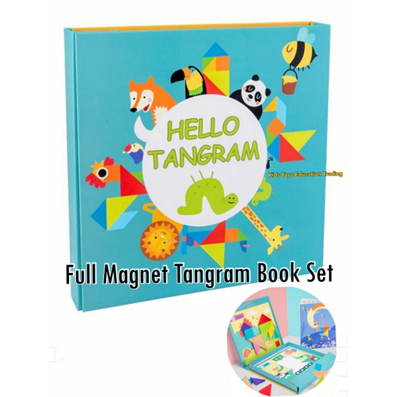 Kid Education Early Learning Hello Tangram Magnet Wooden Tangram Book ...