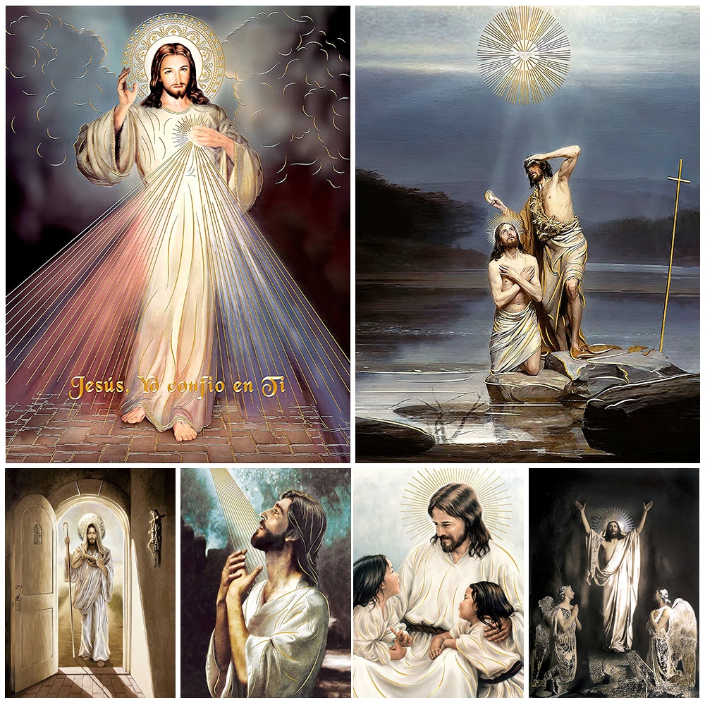Divine Mercy Jesus Christ Wall Art Canvas Painting Religion Art Home ...