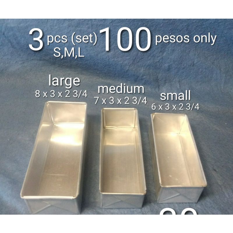 Loaf pan / loaf bread pan / loaf tray / bread cake molder small medium ...
