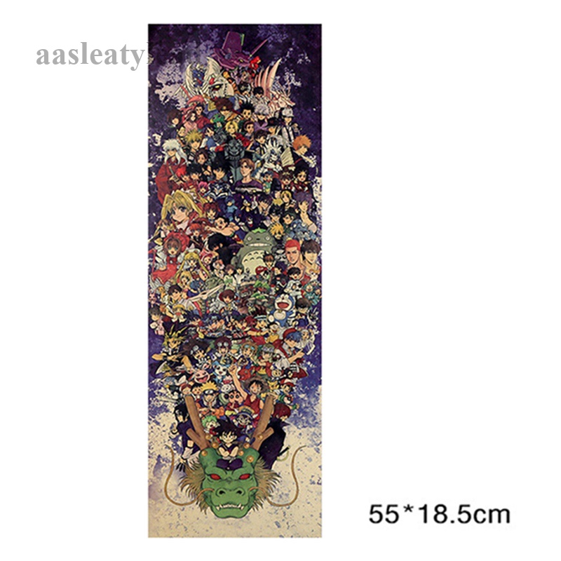 aasleaty Japanese anime collection vertical kraft retro poster | Shopee ...
