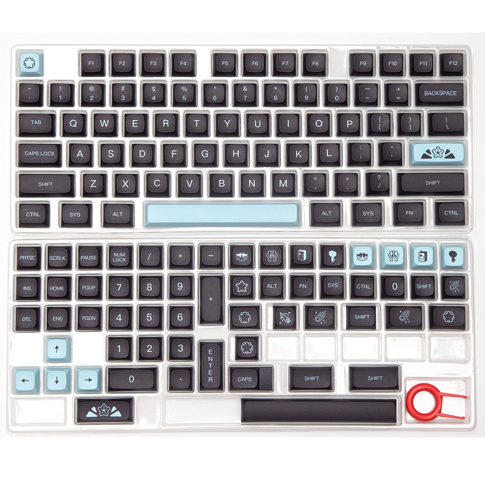 135 Keys Arctic Circle Keycaps Cherry Profiles PBT Dye-Sublimation For ...