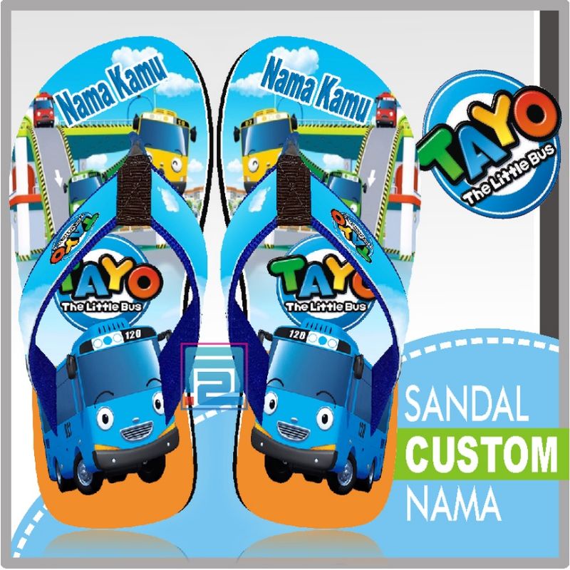 Tayo Character Name custom Sandals For Children/Adults Free custom Like ...
