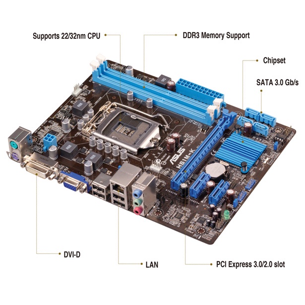 Gigabyte/ECS/Asus/Asrock LGA 1155 Motherboard DDR3 Supports 2nd/3rd Gen Intel Processor | Shopee ...