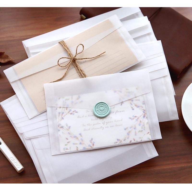 10pcs/lot Transparent Envelope Vintage Letter Envelopes Translucent ...