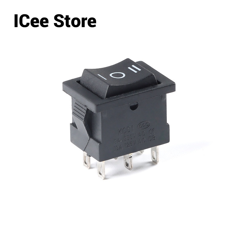 5Pcs KCD1 Rocker Switch 21*15mm 6A/250V AC 10A/125V AC Black White Red ...