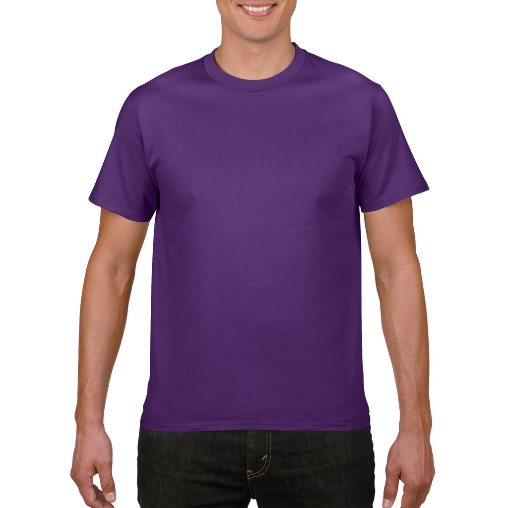Gildan Premium Cotton Adult T-Shirt (Purple) | Shopee Philippines
