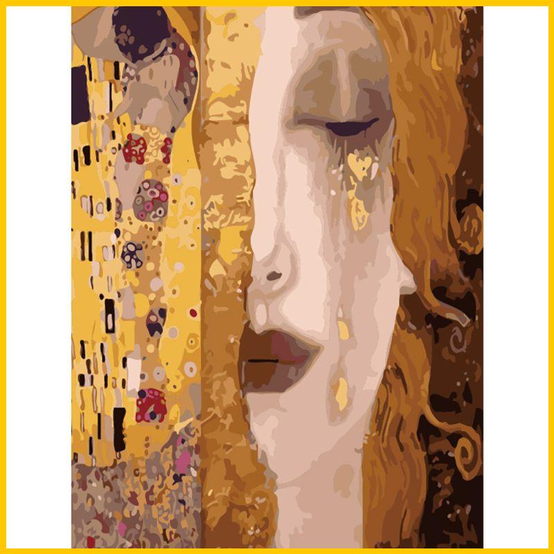 Zone Half face Paint by Number Kits 16 x 20 inch Canvas DIY O il ...