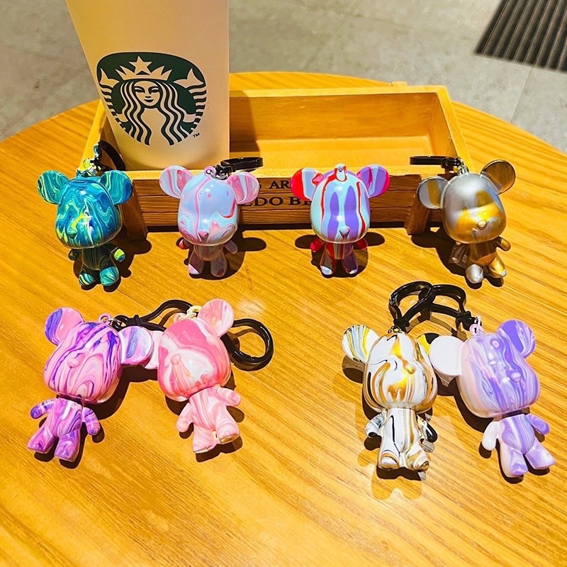 Bearbrick KOBI DIY Color Keychains (With 3 acrylic Colors + 1 Brush ...