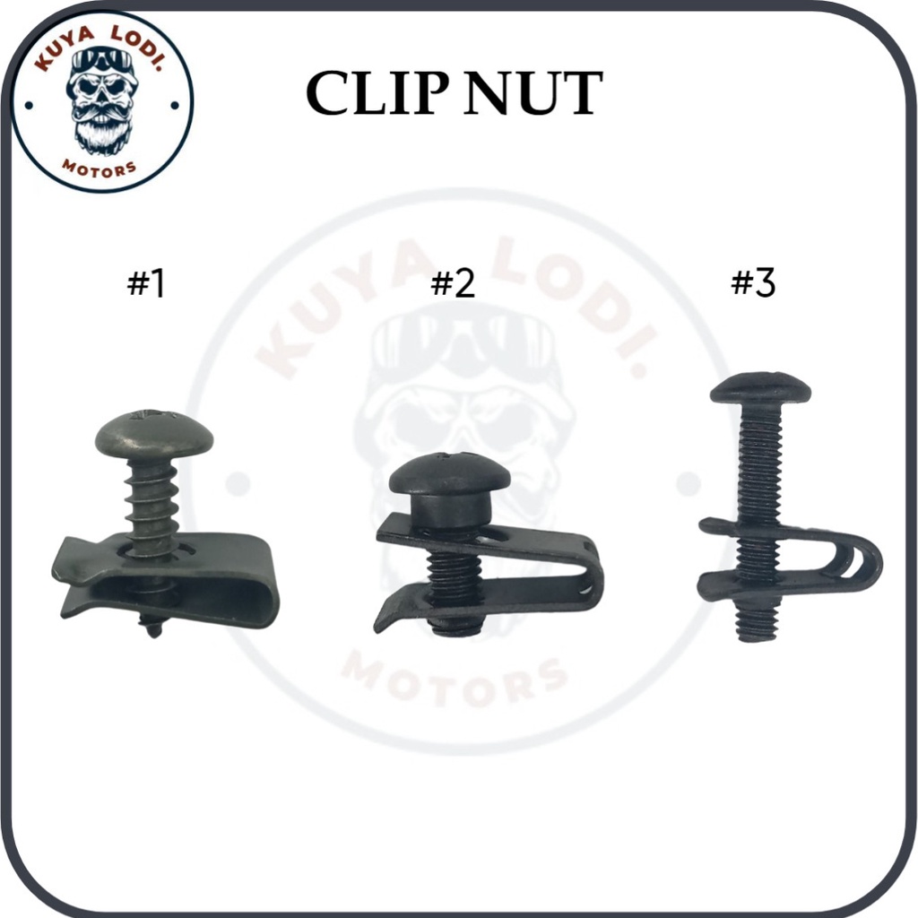 KuyaLodi Motorcycle Flaring Bolts With Clip Nuts Screw Type 1 Piece ...