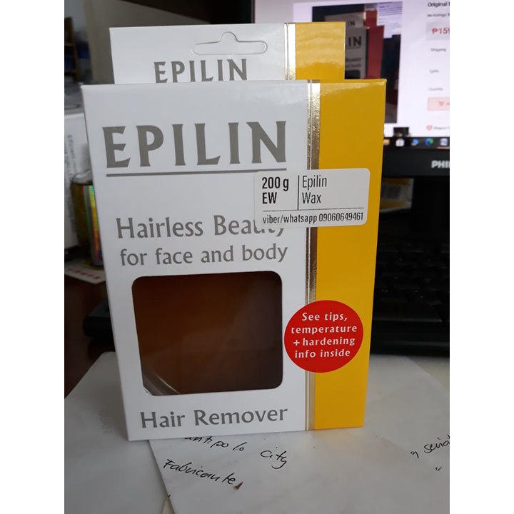 Original Epilin Face And Body Hair Remover Wax (Best Quality) | Shopee ...