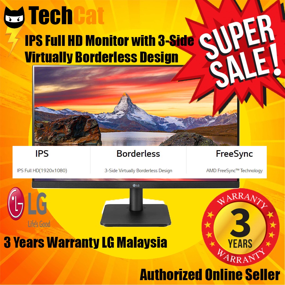 LG 24MP400 / 24MP400-B IPS Full HD Monitor with 3-Side Virtually ...