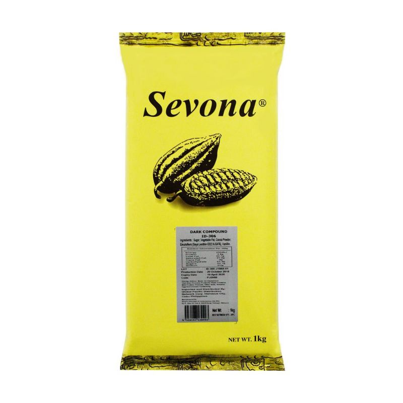 Sevona Dark Compound Chocolate Baking Bar 1kg | Shopee Philippines