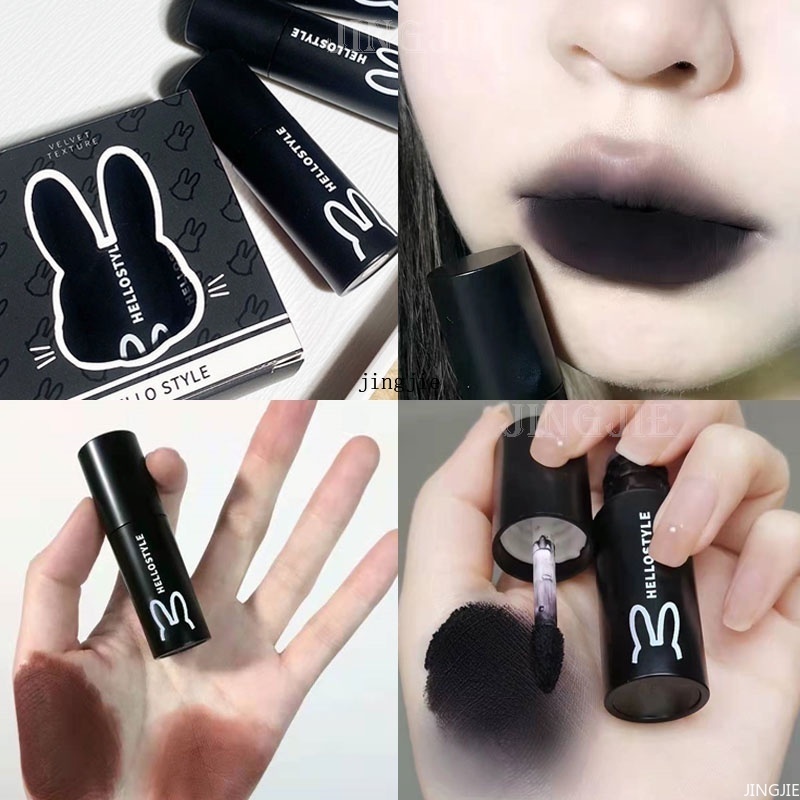 HELLO STYLE Dark Series Rabbit Lip Clay Matte Lip Glaze Set Gift Box ...