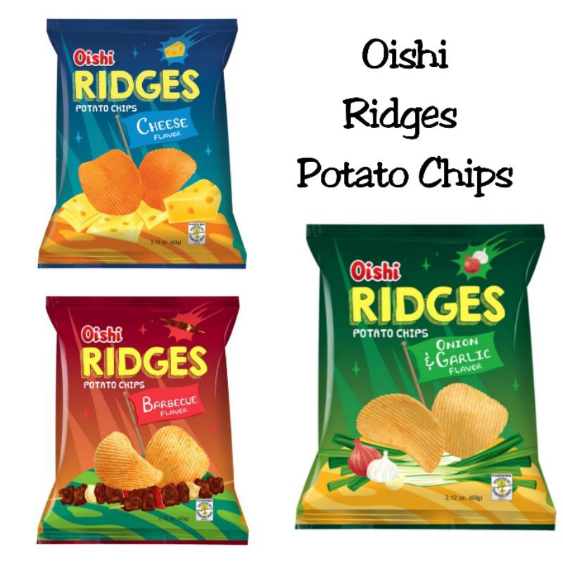 Oishi Ridges Potato Chips With Flavors | Shopee Philippines