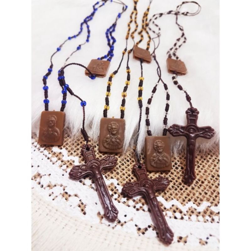 Traditional Scapular Necklace with cross Pendant | Shopee Philippines