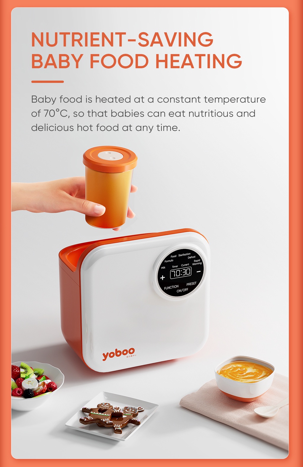 Yoboo 6 In 1 Multifunctional Smart Control Baby Milk Bottle Warmer ...