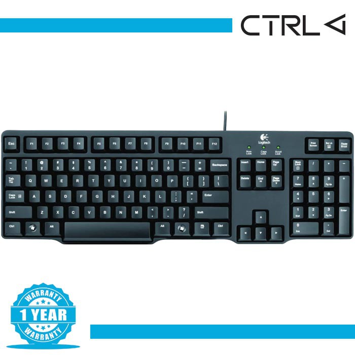 LOGITECH K100 CLASSIC PS2 KEYBOARD BLACK | Shopee Philippines