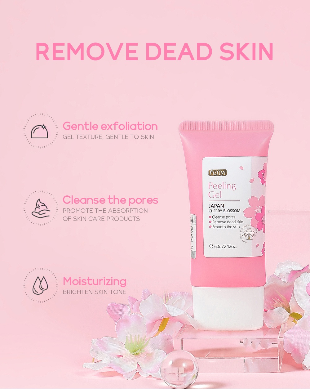 Fenyi Cherry Blossom Peeling Gel Facial Scrub Exfoliating Remove Dead ...