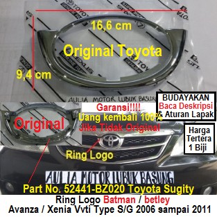 Original toyota batman betley logo base ring for grill avanza xenia ...