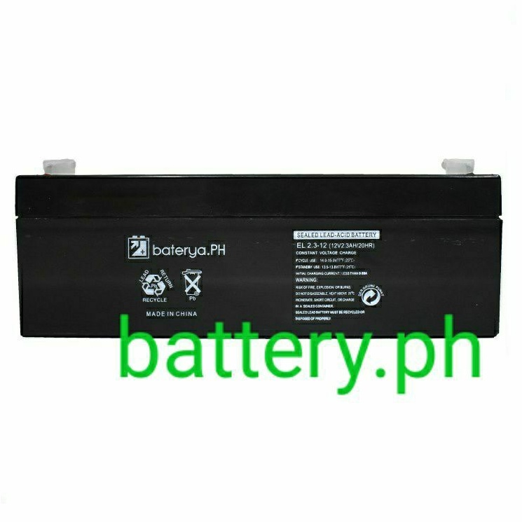 Fire & smoke Alarm Back up battery Baterya.ph 12V 2.3AH Rechargeable ...
