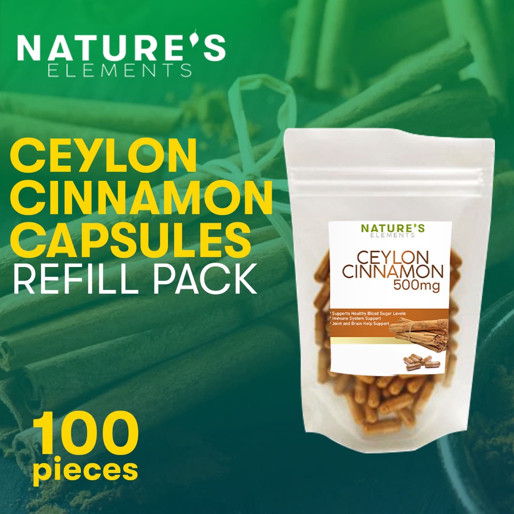 Organic Ceylon Cinnamon Capsules Refill Pack (100, 60, 30 Capsules ...