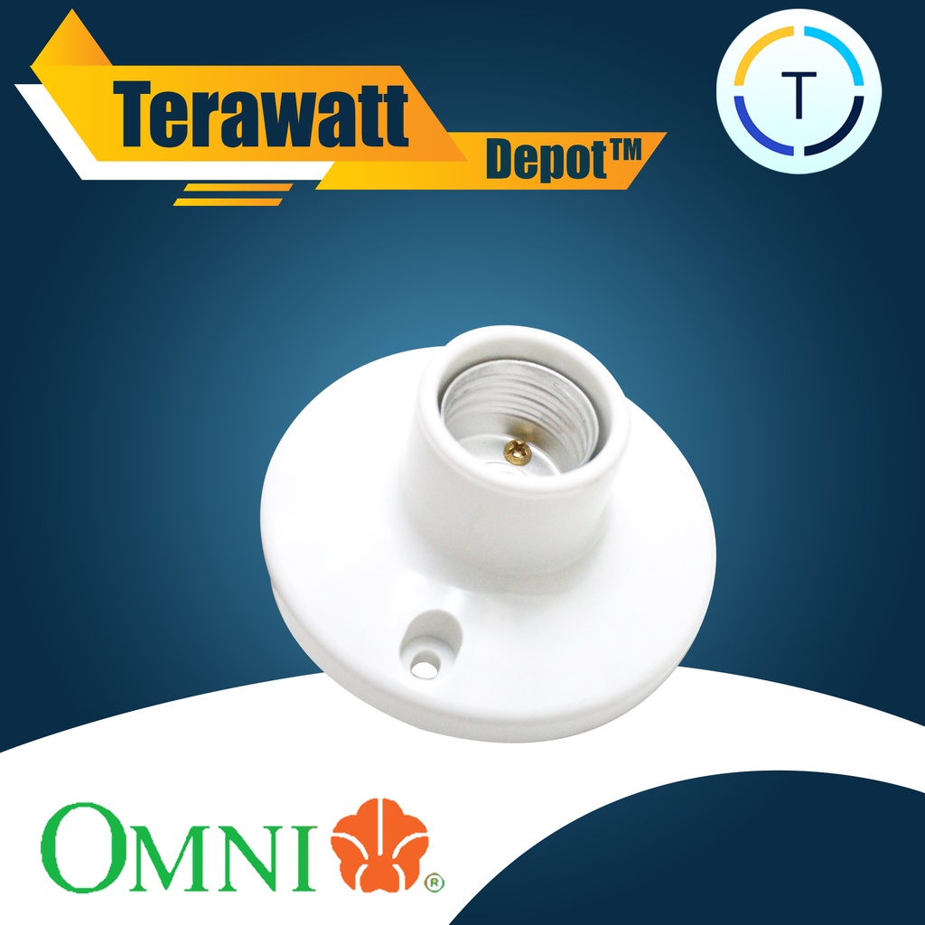 Omni E27 Ceiling Receptacle 3 1/2" Diameter With Screw 6A 250V E27-030 ...