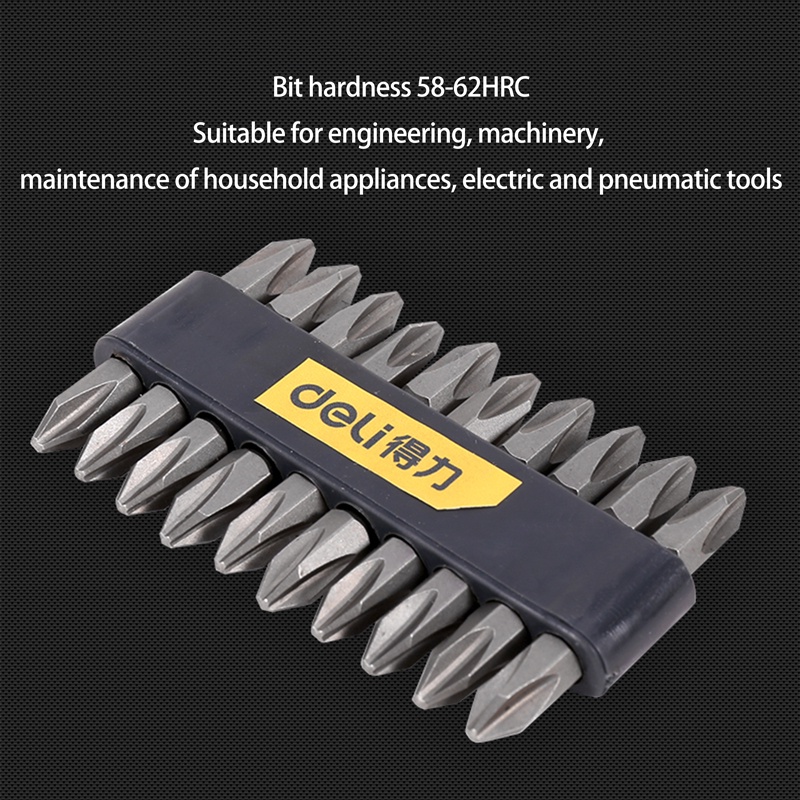 Deli 1Pcs Double Head Screw Driver Bit 50mm PH2 Screw Batch Head 6.3mm ...