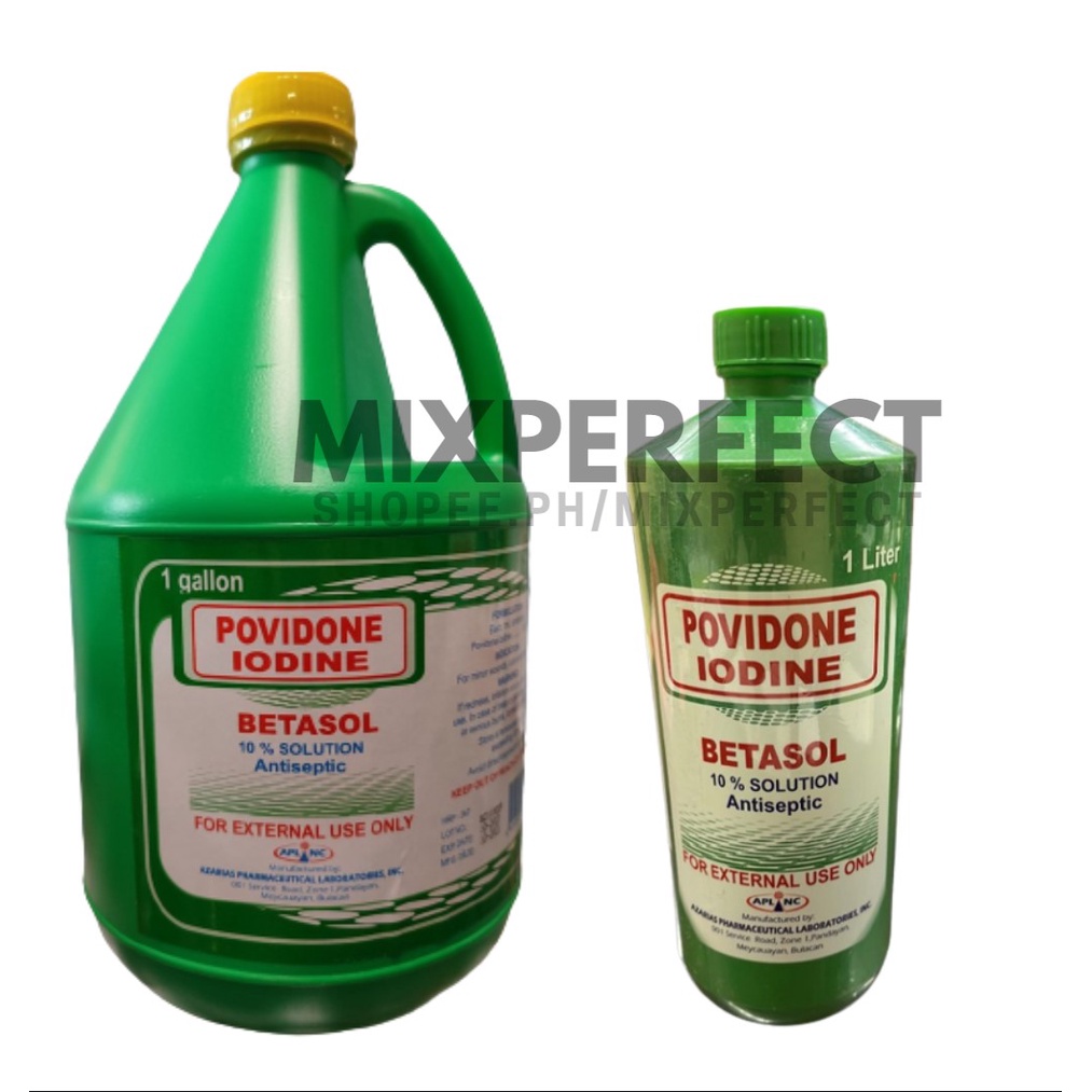 (MIX-J) Betasol Povidone Iodine (10%) (1 Liter, 1 Gallon) | Shopee ...