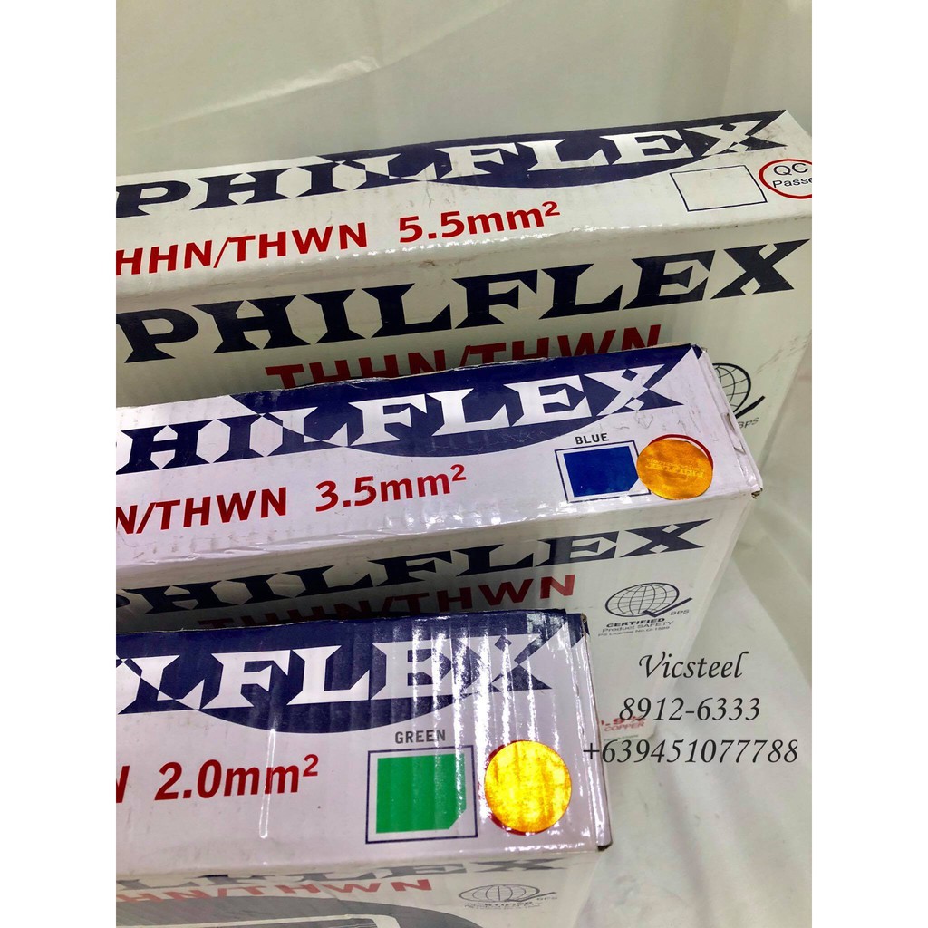 Philflex THHN Wire 2.0 mm2 3.5 mm2 5.5 mm2 stranded 150 meters | Shopee ...