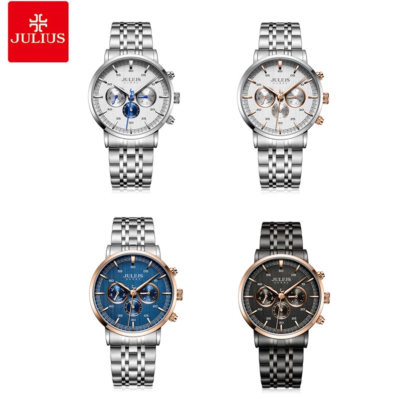 JULIUS casual multi-function quartz waterproof men's watch JAH-100 ...