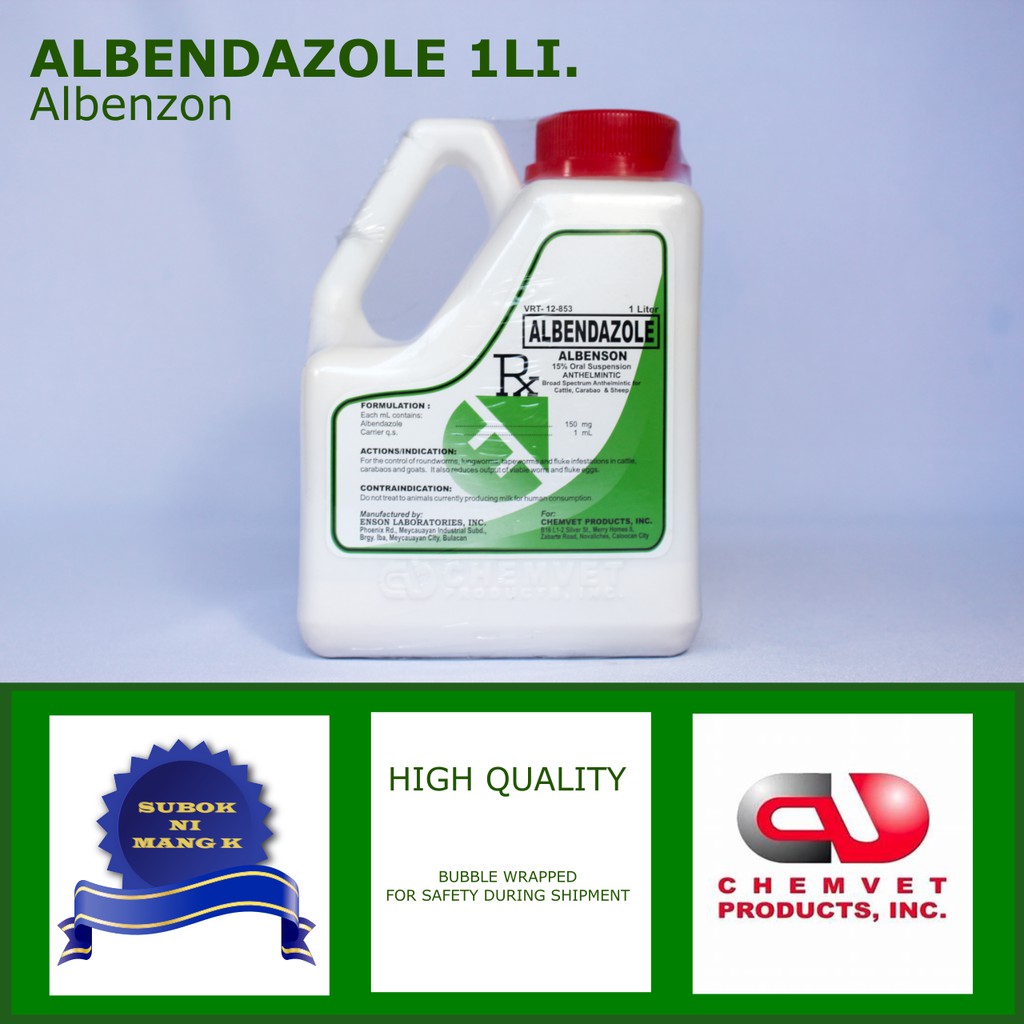 albenson ALBENDAZOLE 1 li Oral Dewormer | Shopee Philippines
