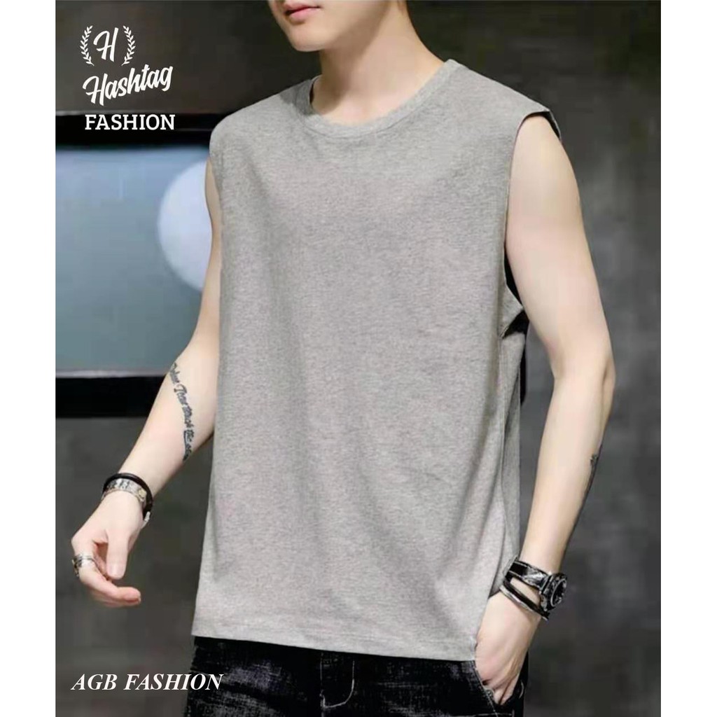 Simple Sando for Men Sleeveless Muscle Tee Plain Sando for men | Shopee ...