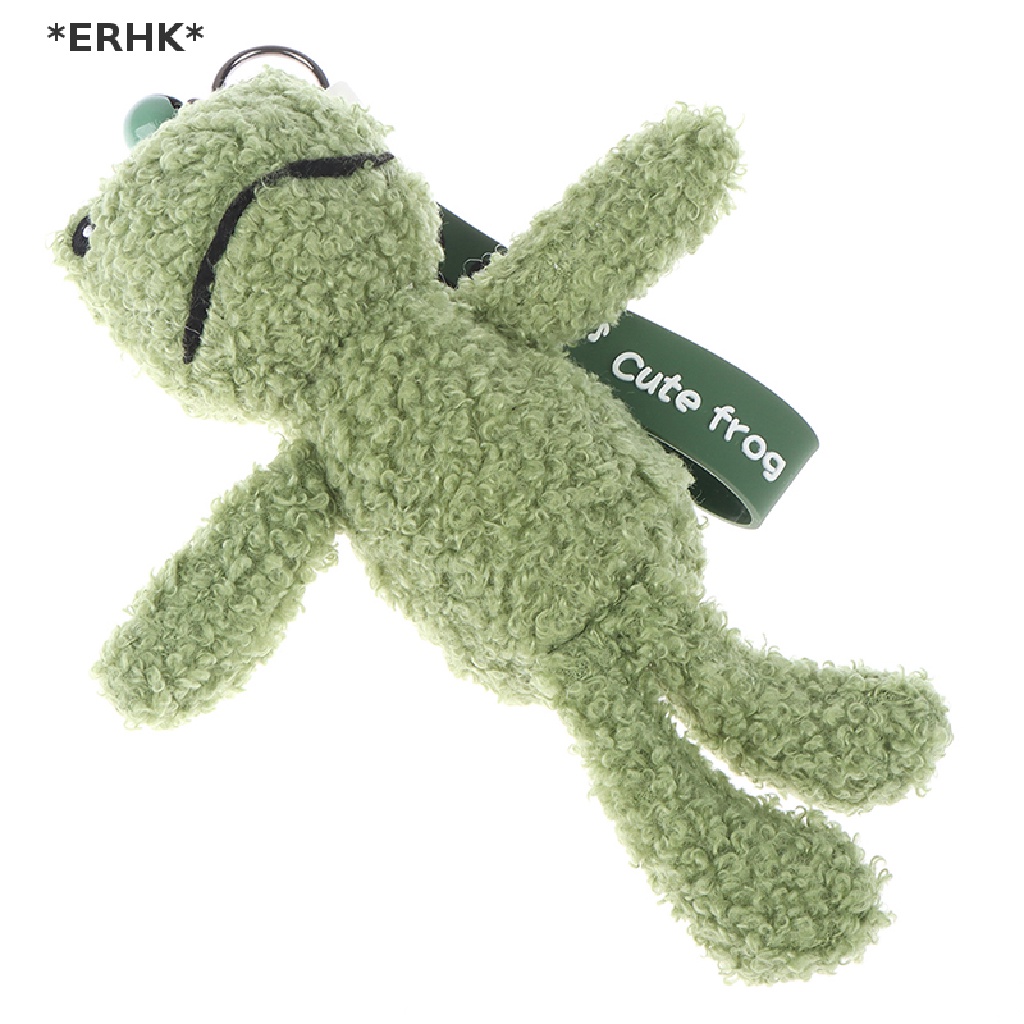 QrhYK> Green Frog Plush Doll Keychain Pendant Fashion Bag Ornaments Key ...