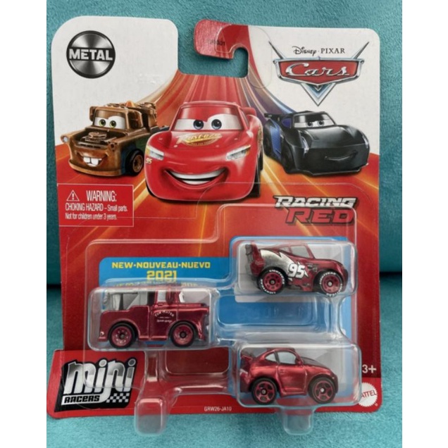 Disney Pixar Cars Mini Racers 2021 Target Exclusive Racing Red 3 Pack ...
