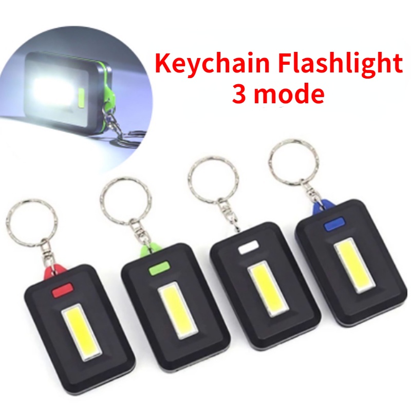 1pcs Outdoor Portable COB LED Keychain Flashlight Key Chain Keyring ...