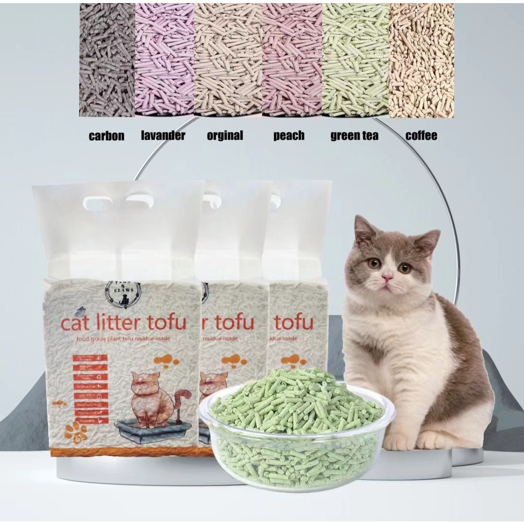 paws& claws Tofu Cat Litter Cat litter Cat Liter (1.8kilo)Pack | Shopee ...