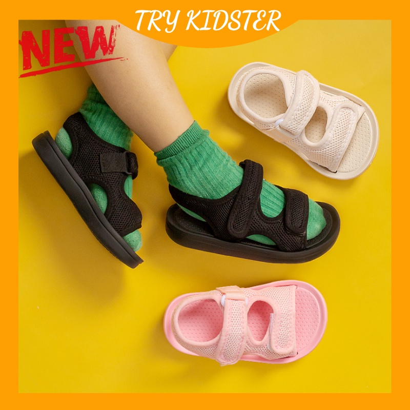 TRY Sandals For Kids Girls and Boys Beach Shoes Korean Style Soft Kids ...