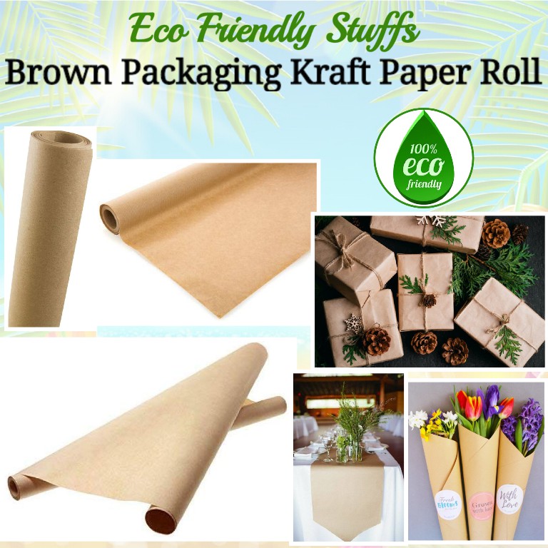 WIDE Brown Packaging Kraft Paper Roll | Shopee Philippines