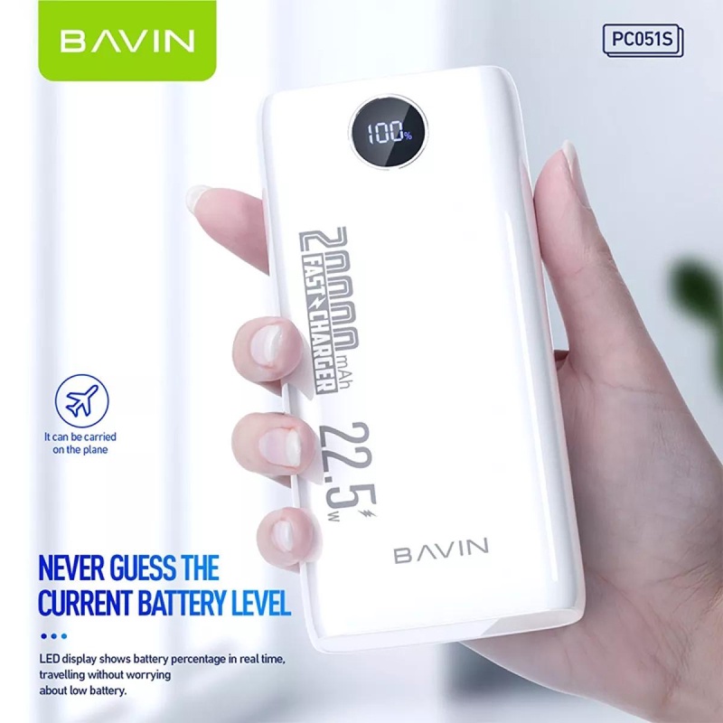 BAVIN PC051 20000mAh Digital Display Powerbank 22.5W Fast Charging ...