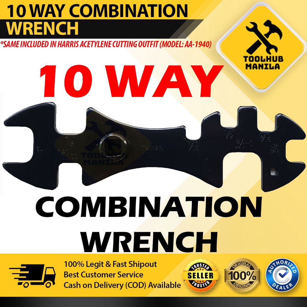 Harris 10 Way Combination Wrench for Oxygen Acetylene Gas Cutting ...