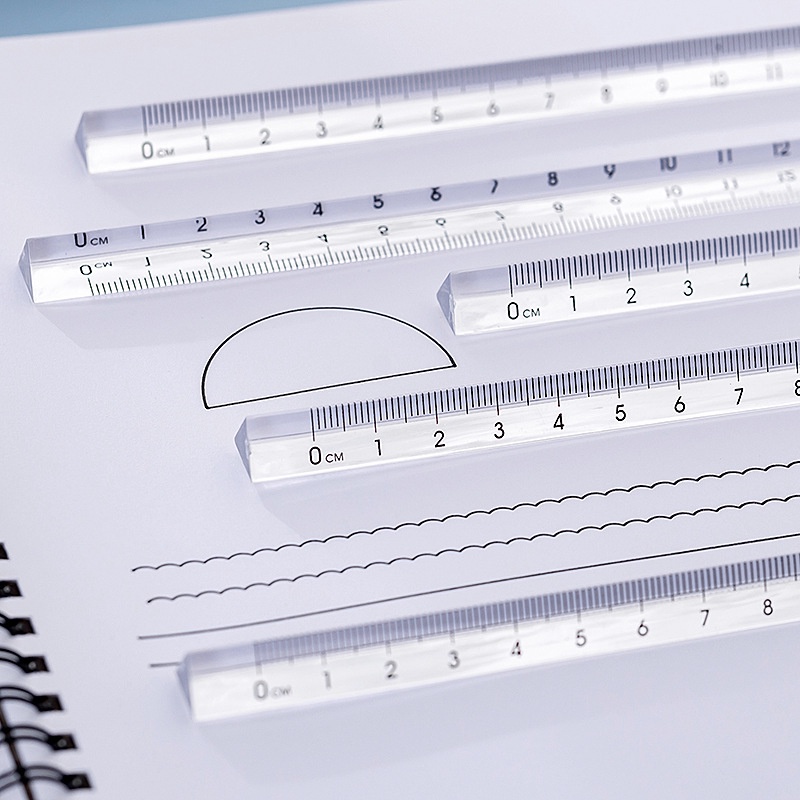 15/20cm Transparent Triangular Ruler Scale Multi-function Drawing ...
