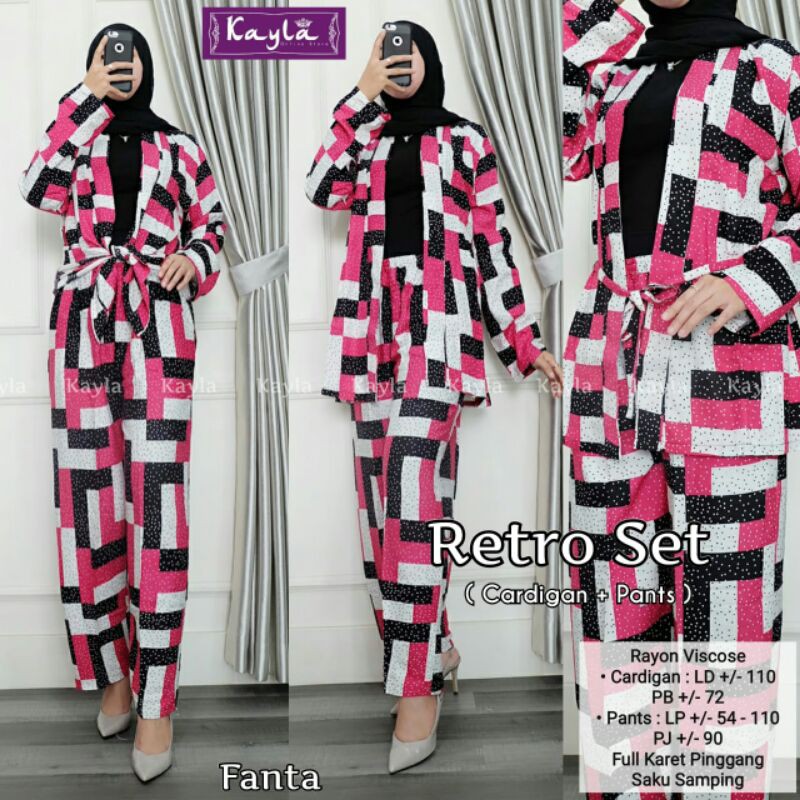 Retro set (pants set) | Shopee Philippines