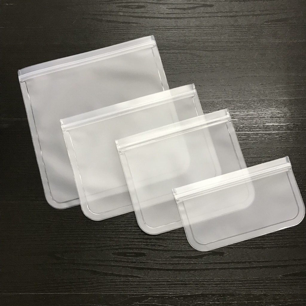 Reusable Food Storage Bags PEVA Snack Bag Custom Eco-Friendly Freezer ...