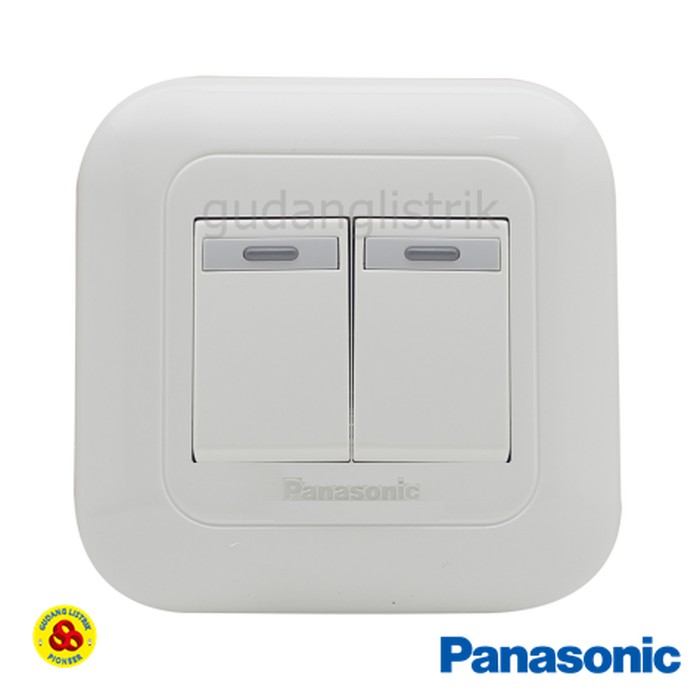Panasonic 2G Series Switch WEJ5571 WS Double 2 Gang 1 Way Switch ...