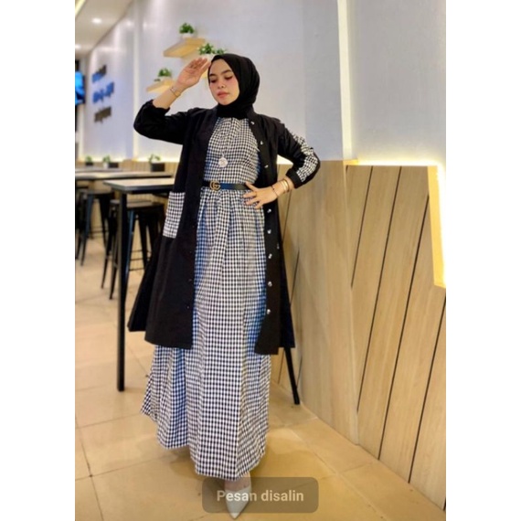 Ahsanty dress Outer set (Ready To Ship) | Shopee Philippines
