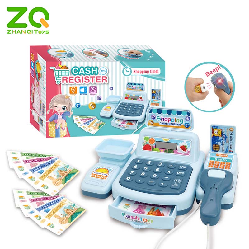 Cashier Machine Toys Pretend Play Set Supermarket Cash Register Casher ...
