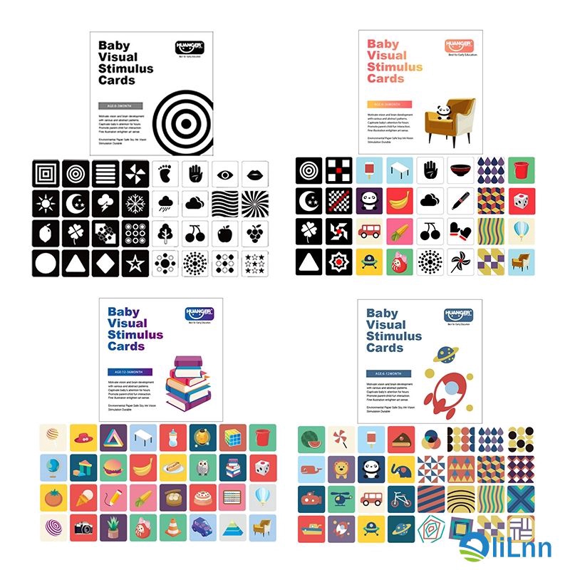 Black and white card early education baby visual stimulation to follow ...
